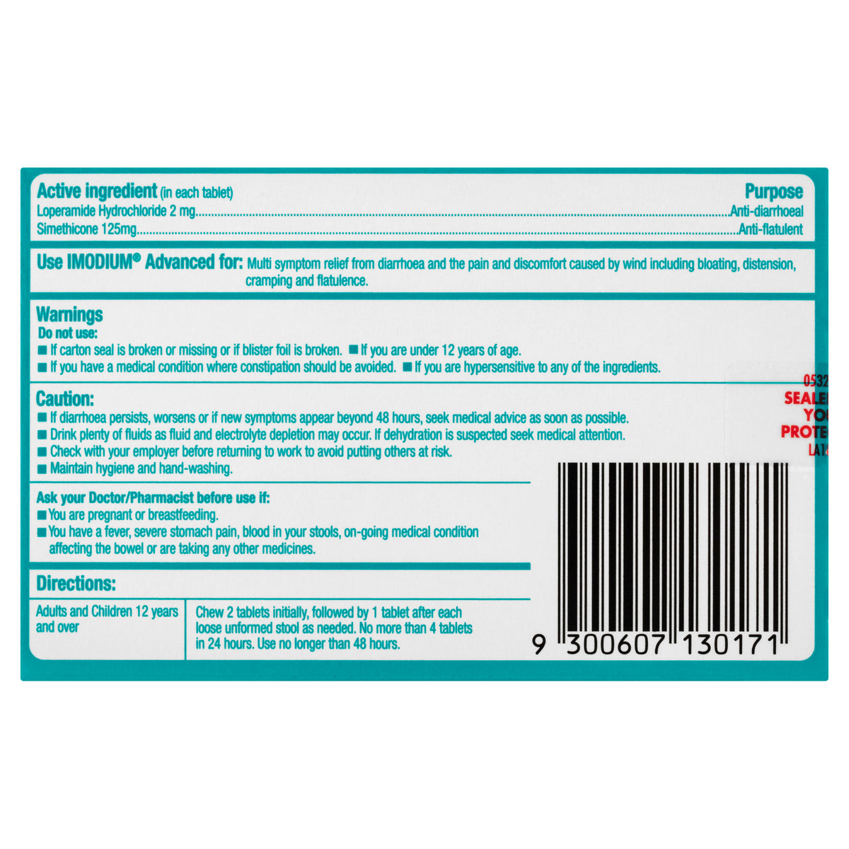 Buy Imodium Advanced 12 Tablets – Alive Pharmacy Warehouse