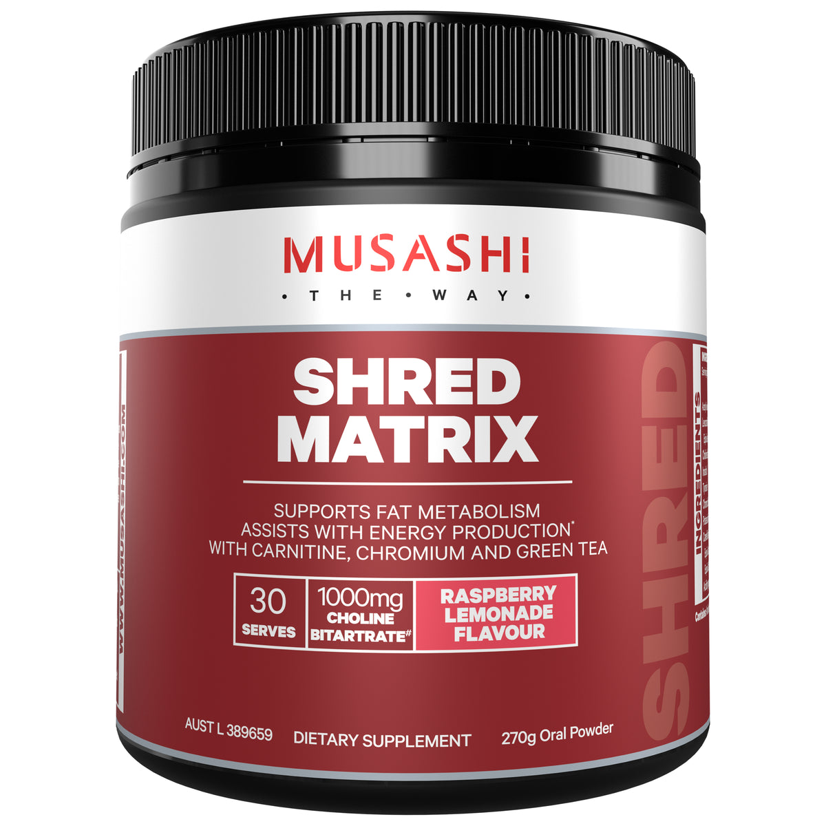 Musashi Shred Matrix Powder Raspberry Lemonade 270G – Alive Pharmacy ...