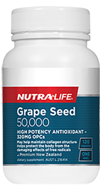 Buy Nutra Lifegrape Seed 50000 120 Capsules – Alive Pharmacy Warehouse