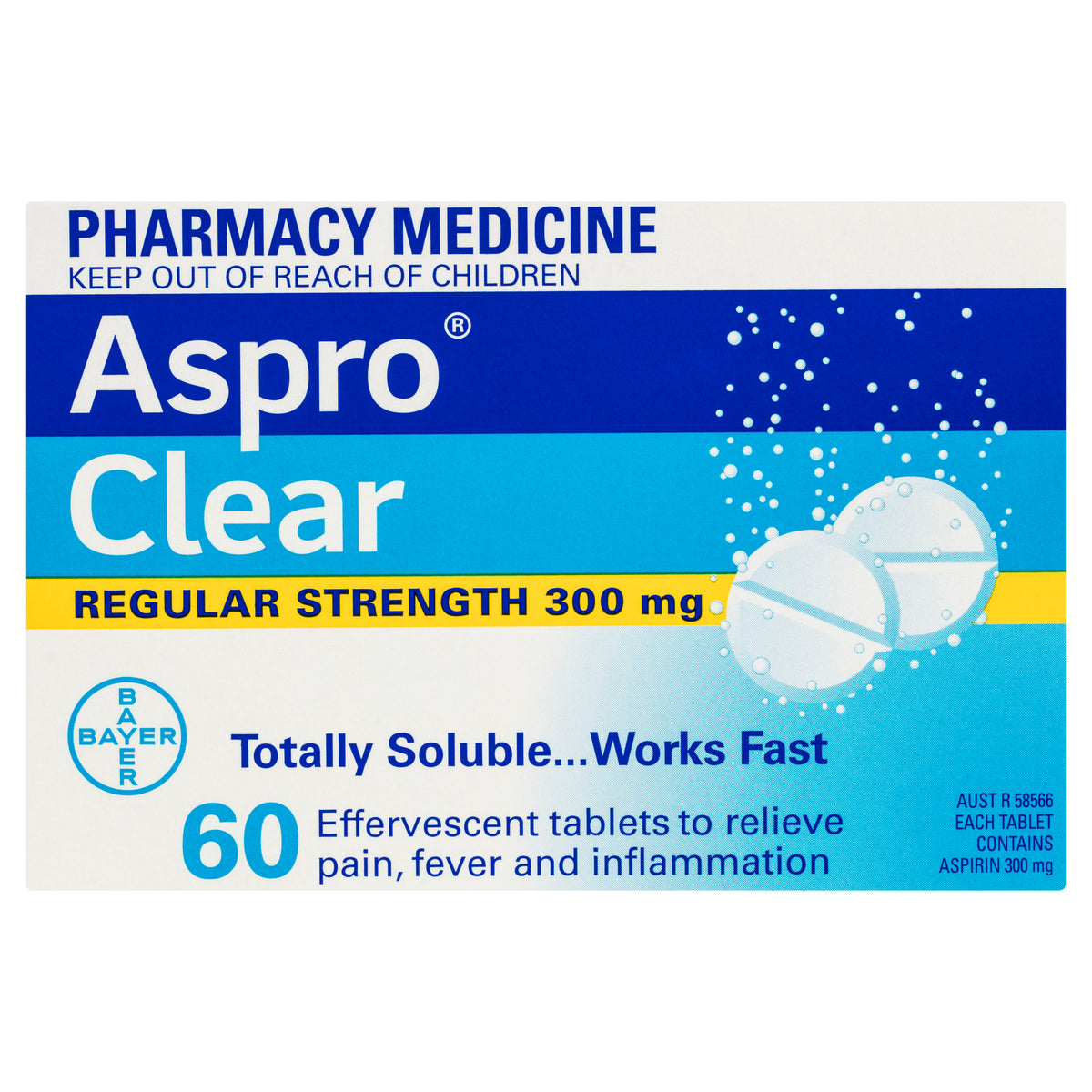 Buy Aspro Clear Pain Relief Aspirin 60 Soluble Tablets – Alive Pharmacy ...