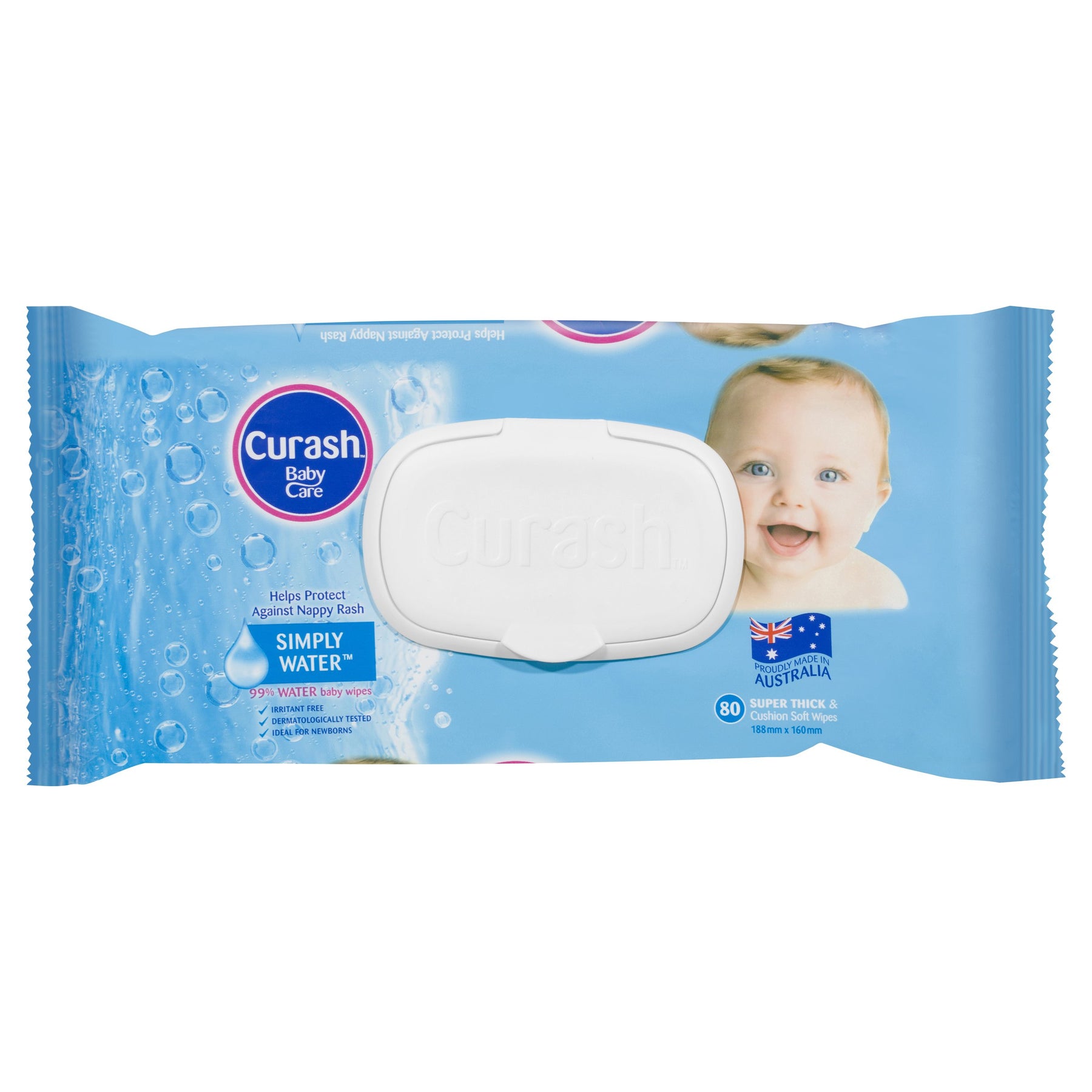 Buy Curash Babycare Simply Water Baby Wipes 80 Pack – Alive Pharmacy ...