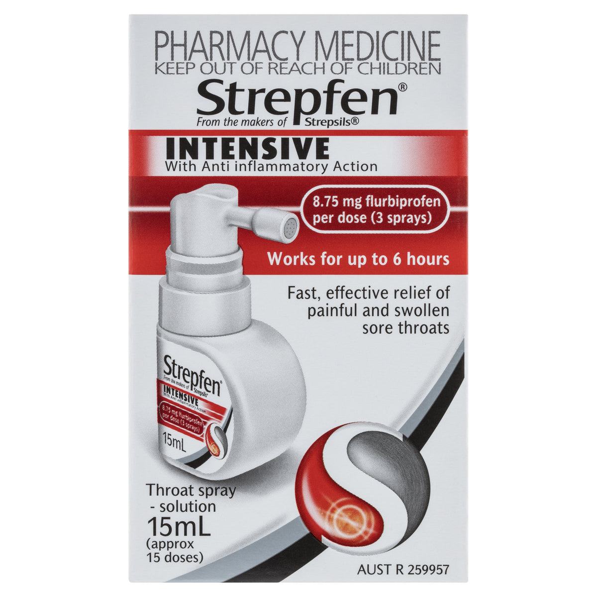 Buy Strepfen Intensive Throat Spray With Anti Inflammatory Action 15mL ...